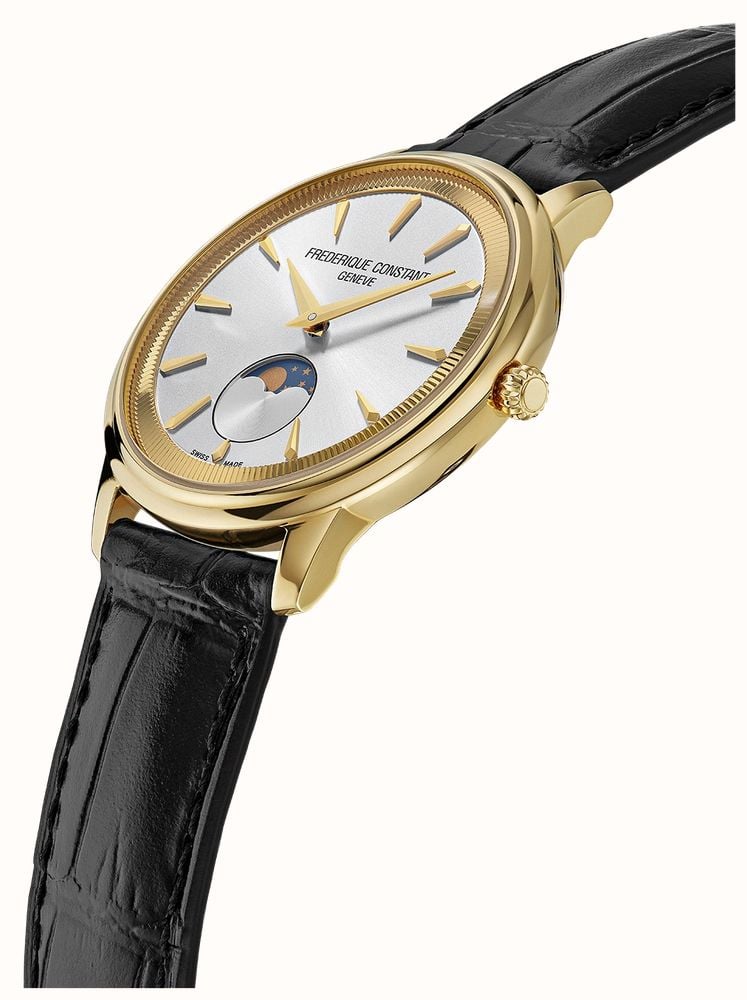 Frederique Constant Classics Moneta Moonphase (37mm) Silver Sunray Dial ...