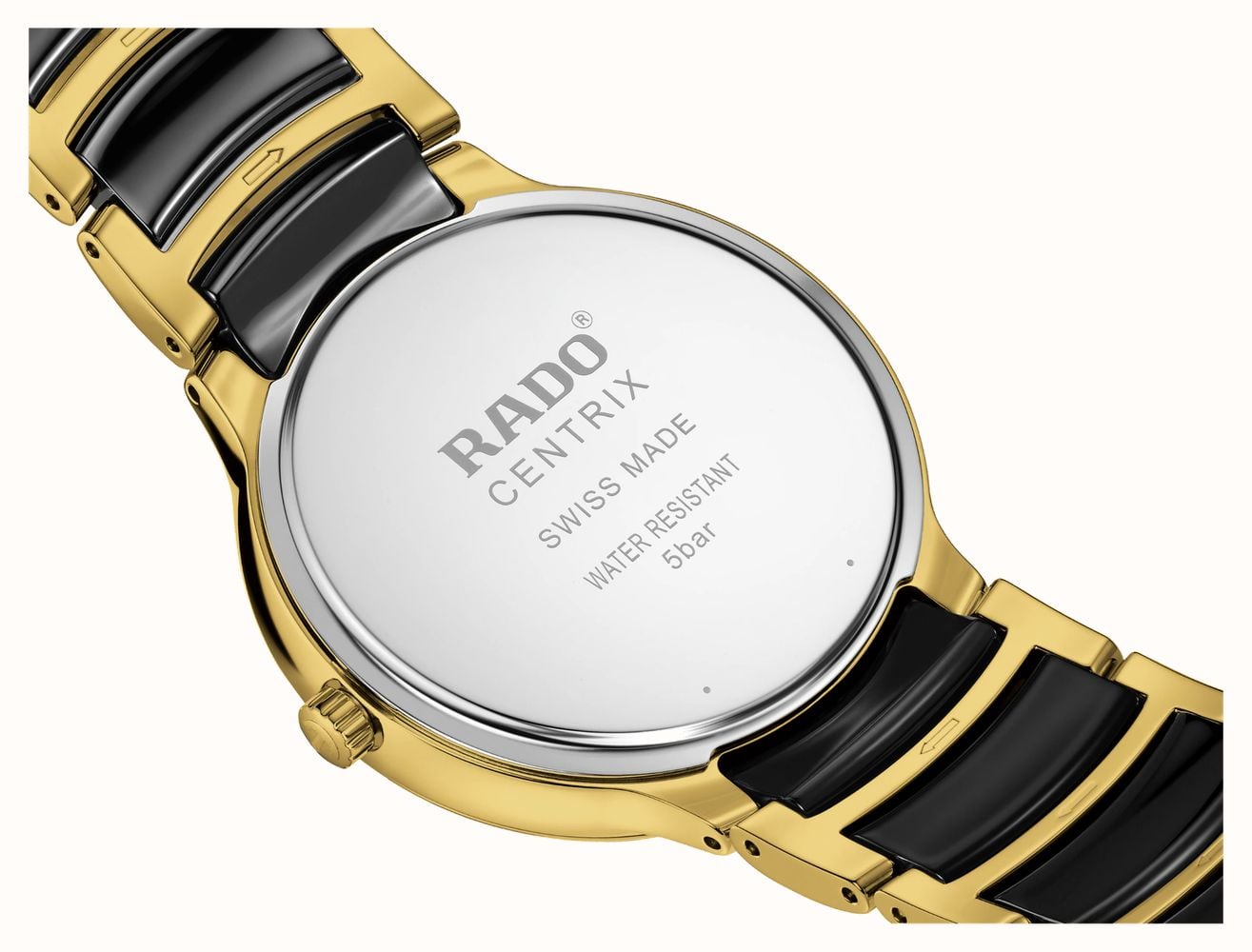 RADO Centrix Diamonds Quartz (39.5mm) Black Dial / Black High-Tech ...