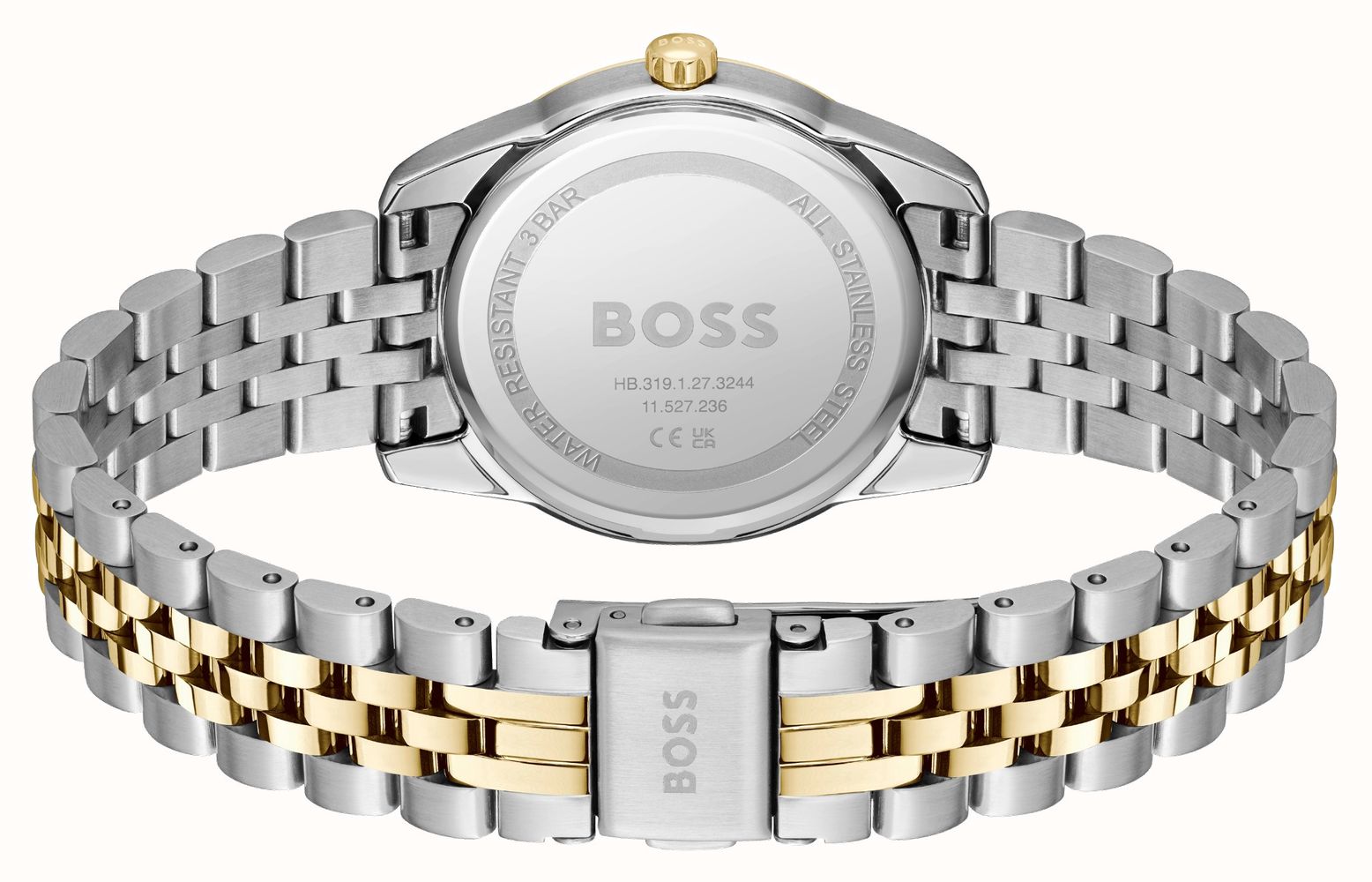 BOSS GRACEFUL PRECIOUS (32mm) Black Dial / Two-Tone Stainless Steel ...