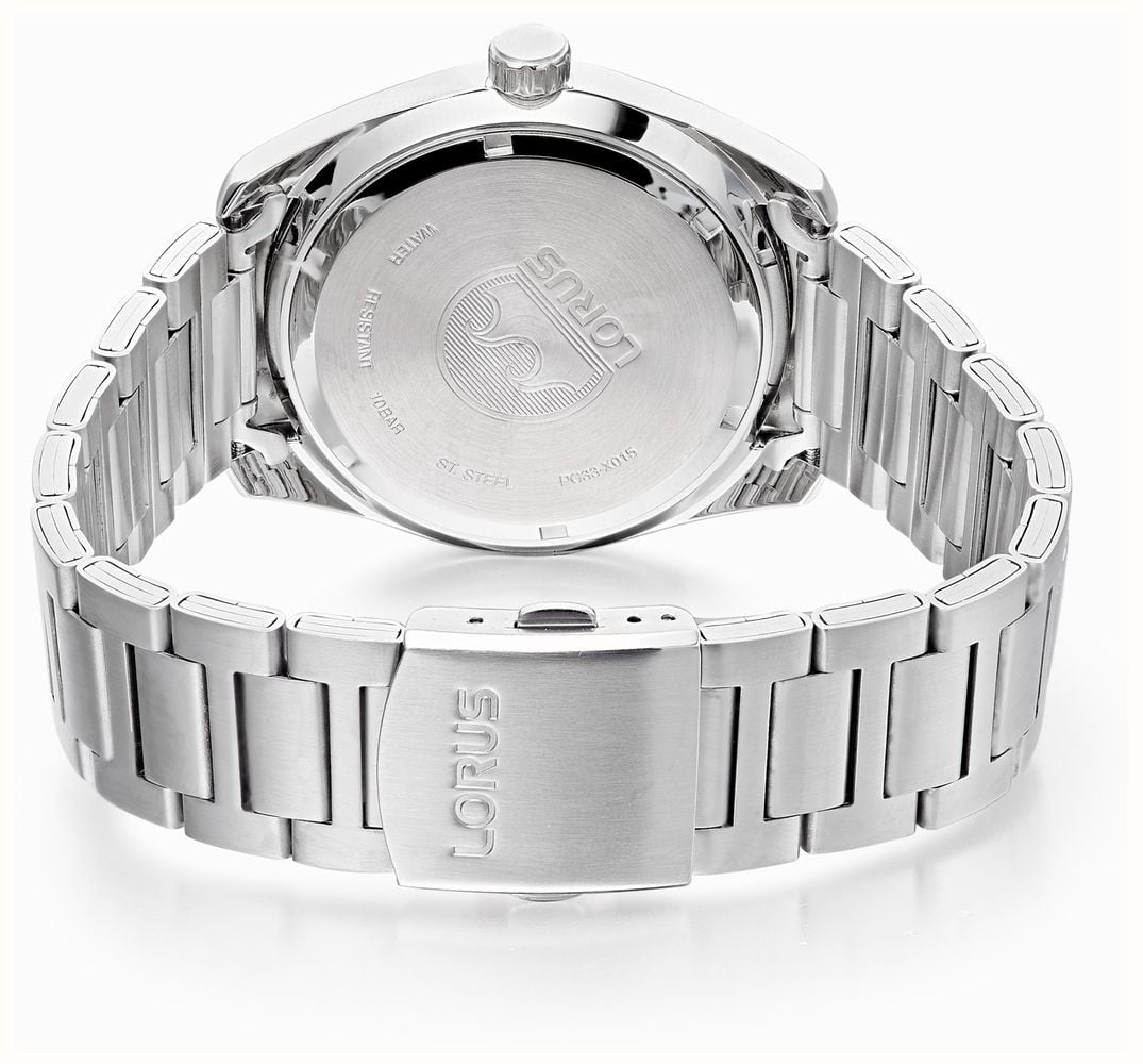 Lorus Sports Diver Day/Date (42mm) Light Blue Wave Dial / Stainless ...