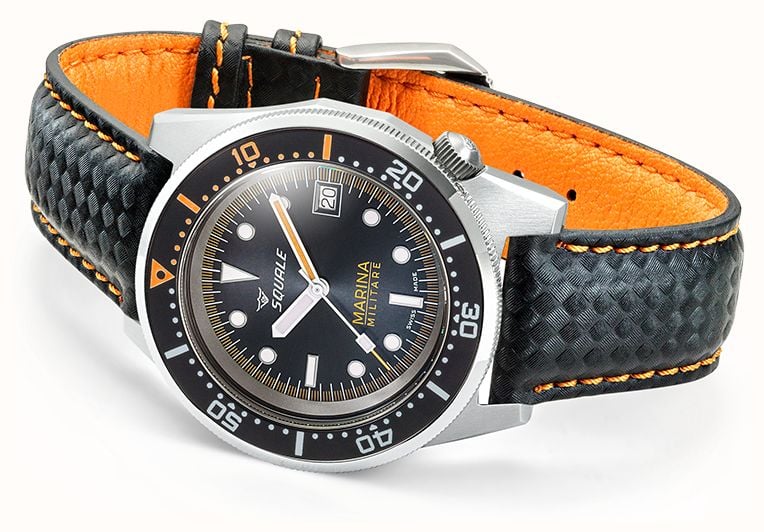 Squale 1521 Marina Militare Limited Edition (42mm) Black Dial / Black ...