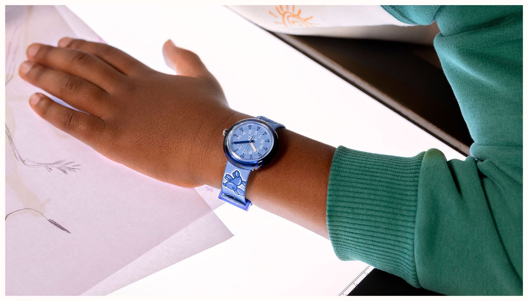 Flik Flak AIRNIMALS (31.85mm) Blue Dial / Blue Balloon Animal Recycled ...