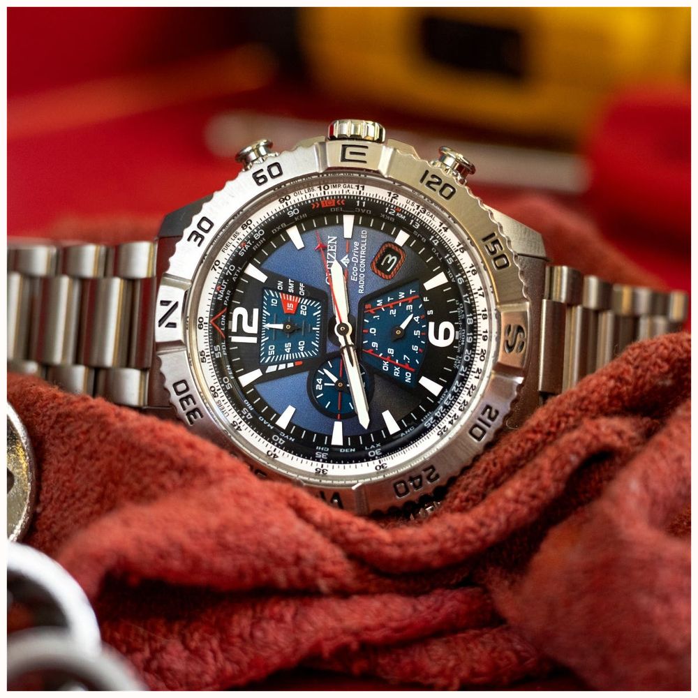 Citizen Eco-Drive Promaster Navihawk A.T Chronograph (48mm) Blue Dial ...