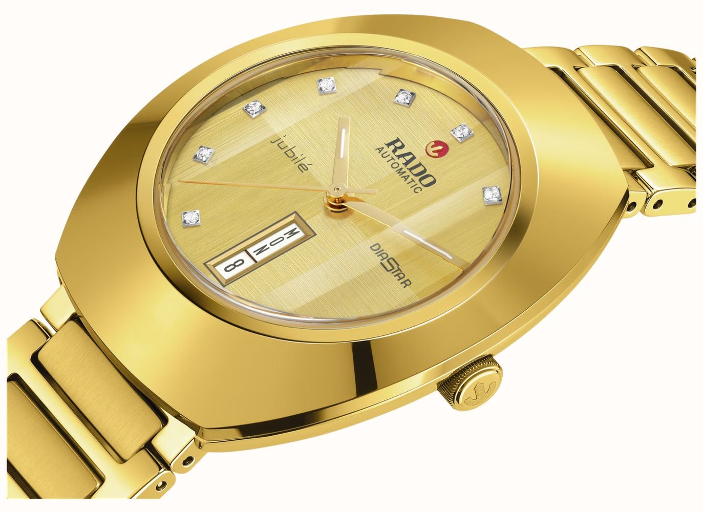 RADO DiaStar Original Diamonds Automatic (38mm) Golden Brushed Dial ...