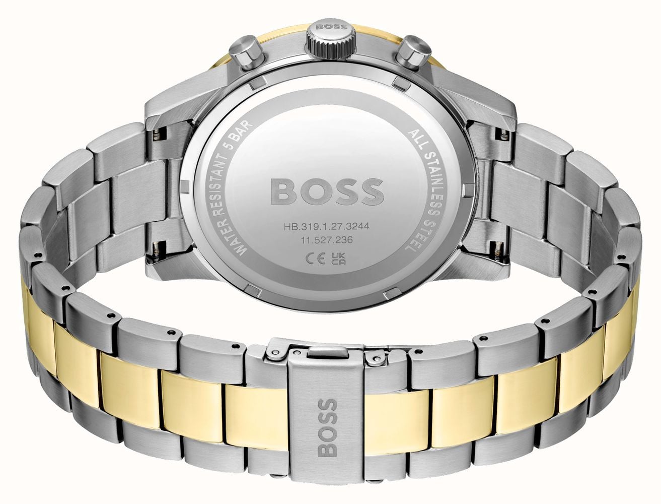 BOSS Men's Allure (44mm) Blue Dial / Two-Tone Stainless Steel Bracelet ...