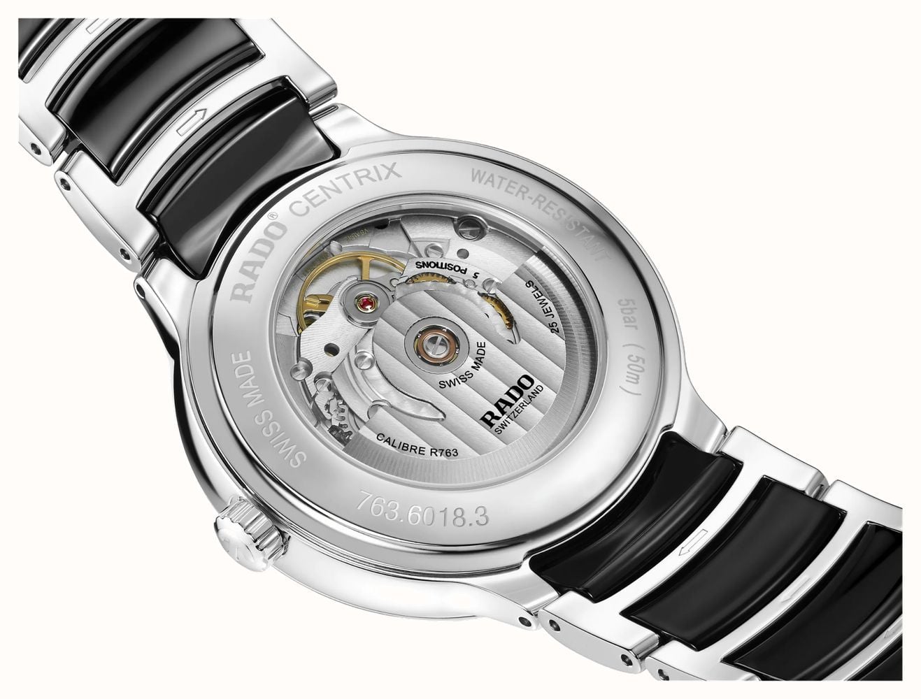 RADO Centrix Diamonds Automatic (39.5mm) Black Dial / Black High-Tech Ceramic & R30018742 ...