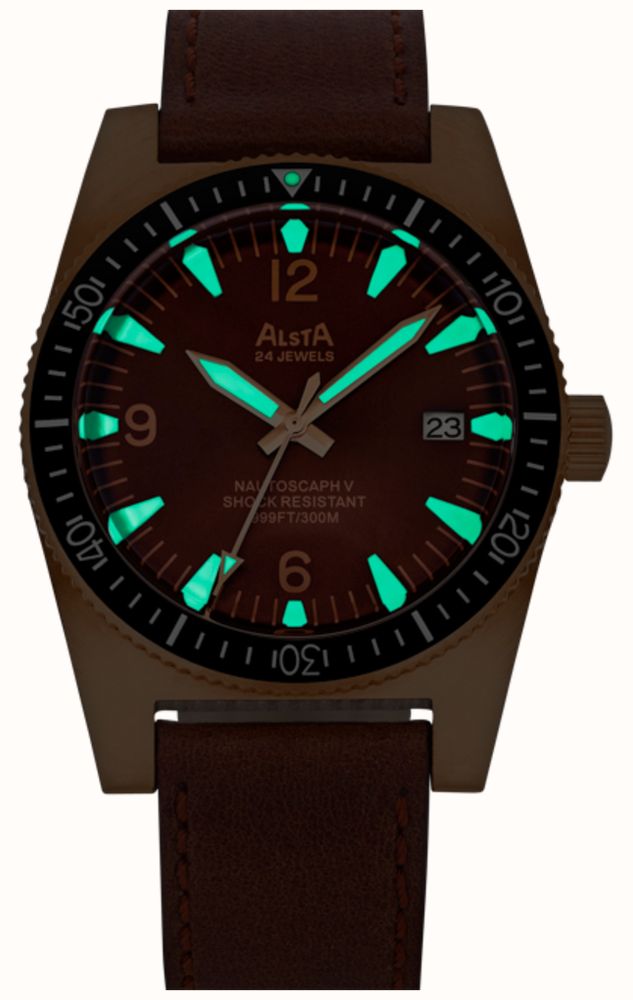 Alsta Nautoscaph V Bronze Porcelana Automatic (40mm) Brown Dial / Brown ...