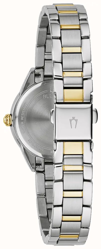 Bulova Women's Classic Sutton | Silver White Dial | Two-Tone Stainless ...