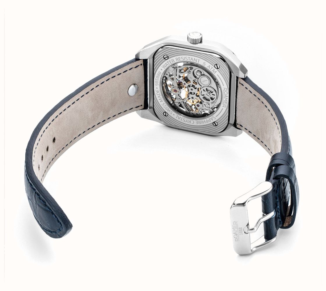 Roamer Men's Mechano MST (39.5mm) Blue Skeleton Dial / Stainless Steel ...