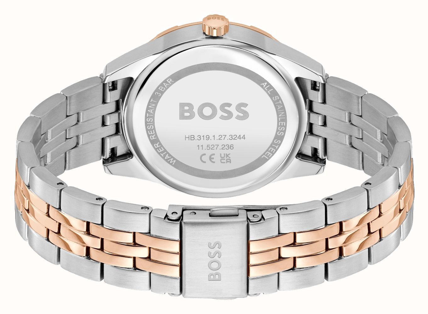 BOSS Women's Rhea | Blue Dial | Two Tone Stainless Steel Bracelet ...