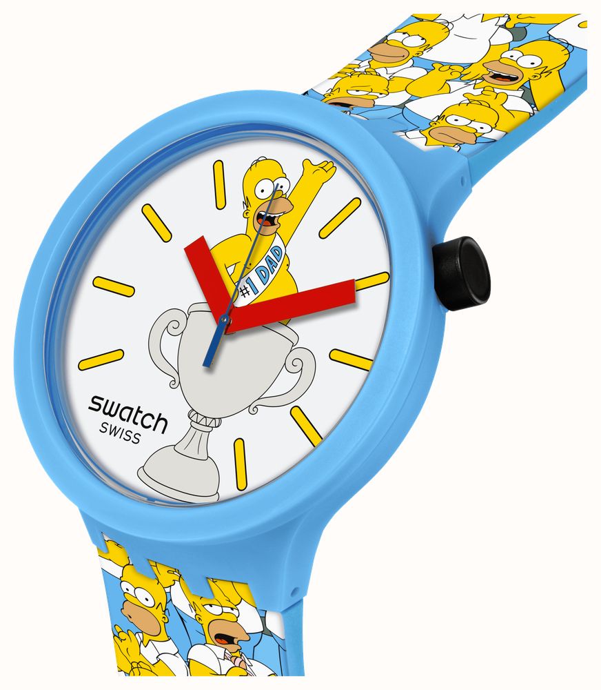 Swatch X The Simpsons BEST. DAD. EVER. (47mm) Homer-Printed Dial ...