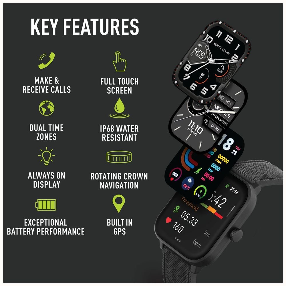 Reflex Active Series 44 AMOLED GPS Smartwatch (45mm) Digital Dial ...