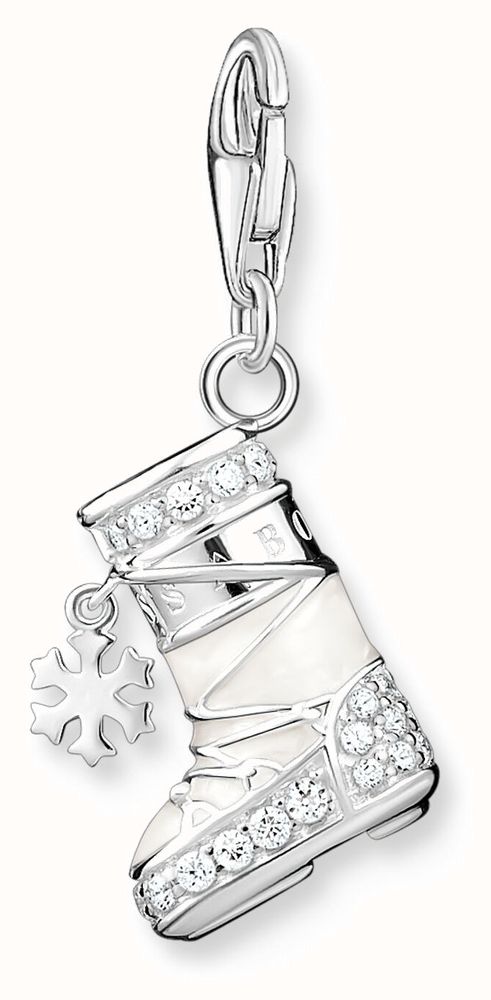 Thomas Sabo Snow Boot Charm | Sterling Silver | Crystal Set 1904-041-14 ...