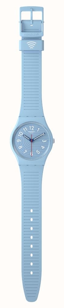 Swatch TRENDY LINES IN THE SKY PAY! (34mm) Blue Dial / Blue Silicone ...