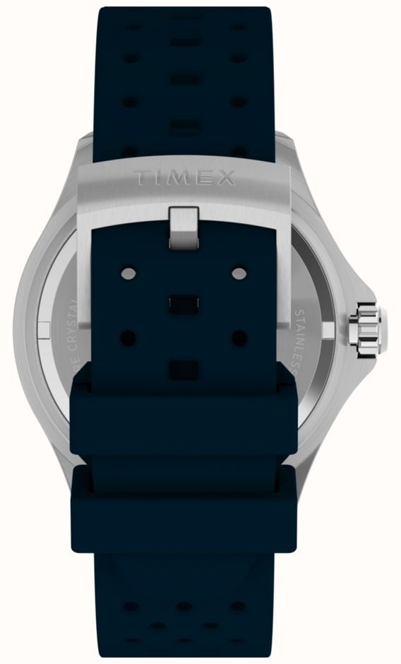 Timex Deepwater Meridian 200 (44mm) Blue Wave Dial / Blue Synthetic ...