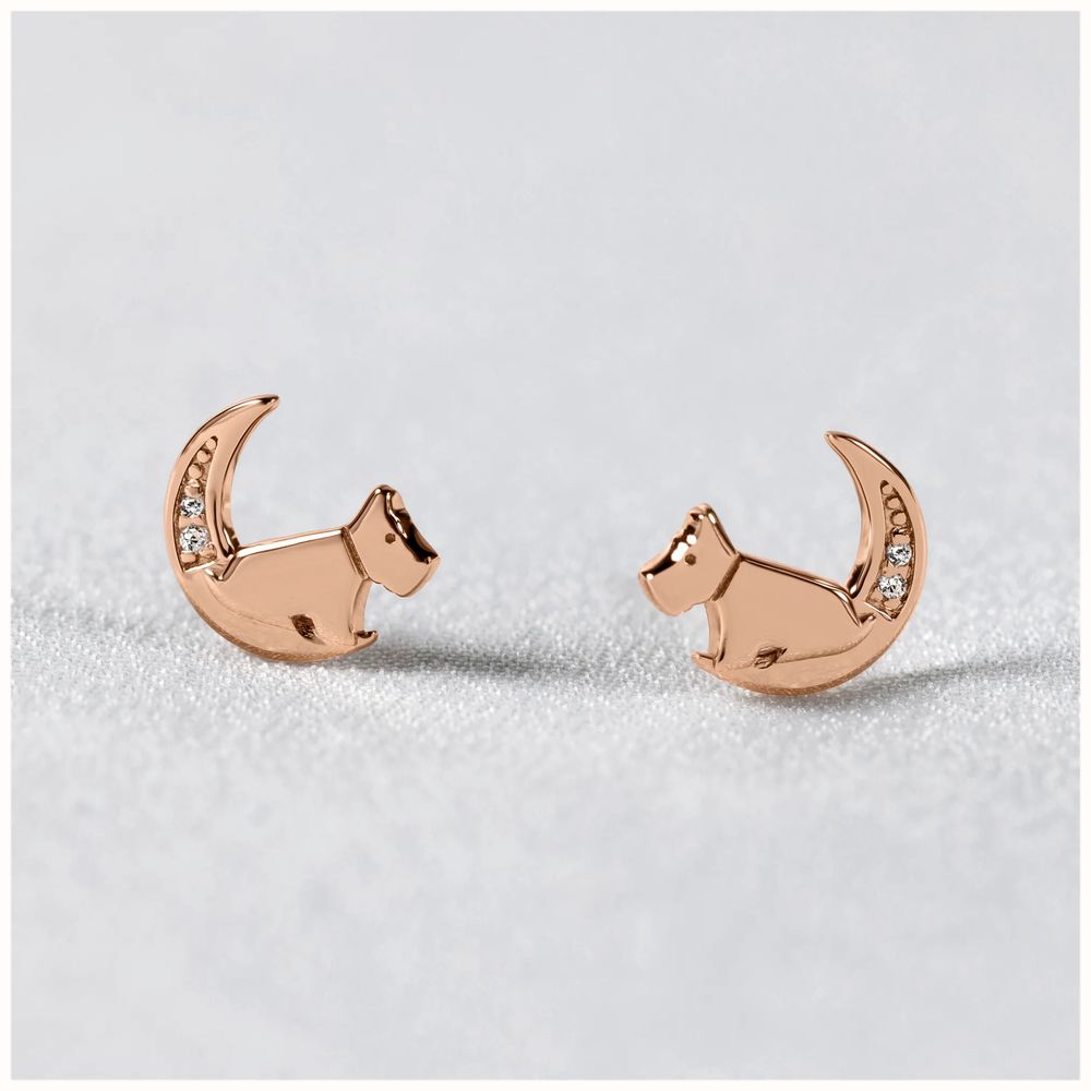 Radley Jewellery Hatton Gardens Earrings | Dogs In Moon Earrings | Rose ...