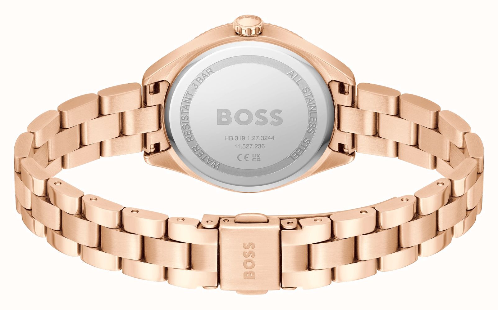 BOSS Sage (32mm) Purple Dial / Rose Gold Stainless Steel Bracelet ...