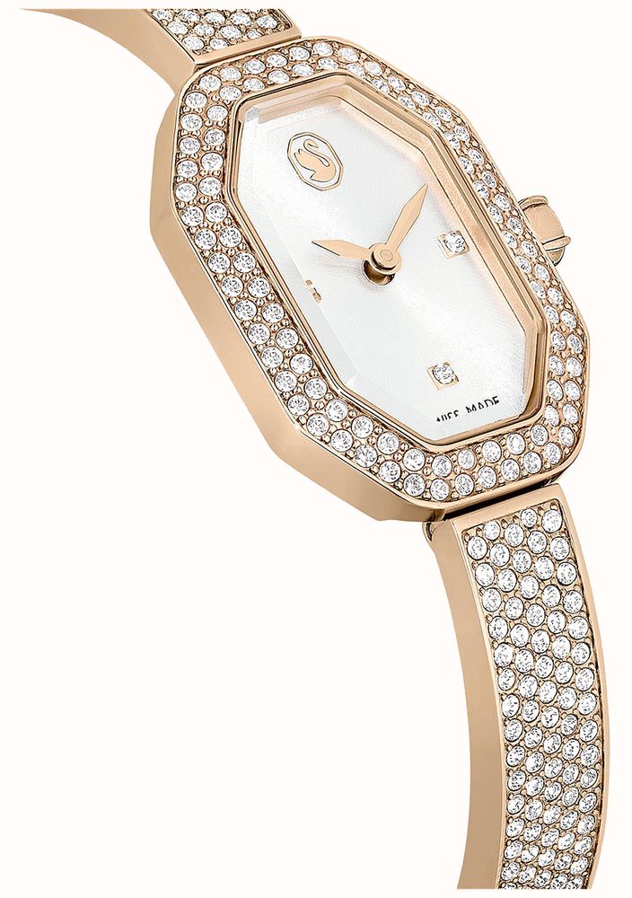 Swarovski Women's Dextera (20mm) Silver Dial / Crystal Set Rose Gold ...