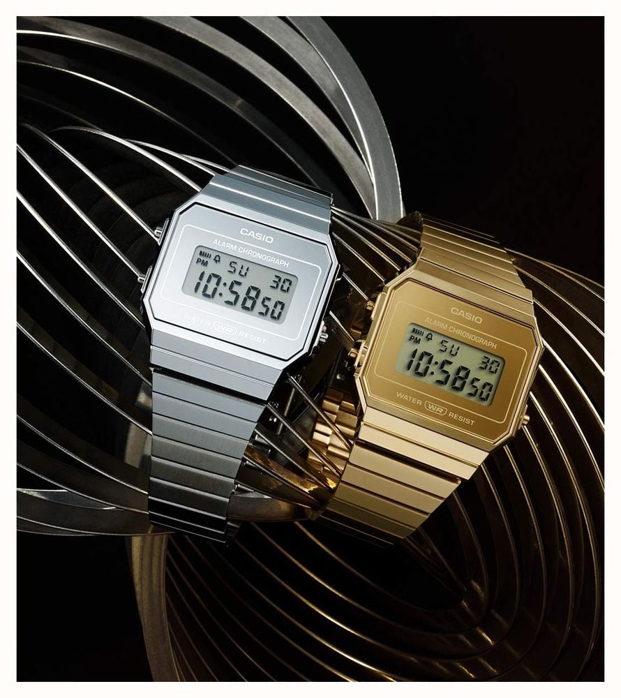 Casio Vintage Digital Alarm Chronograph A700 Series - Gold A700WEVG ...