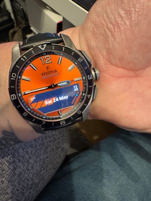 Festina Connected D Hybrid Smartwatch (44mm) Orange Integrated Digital ...