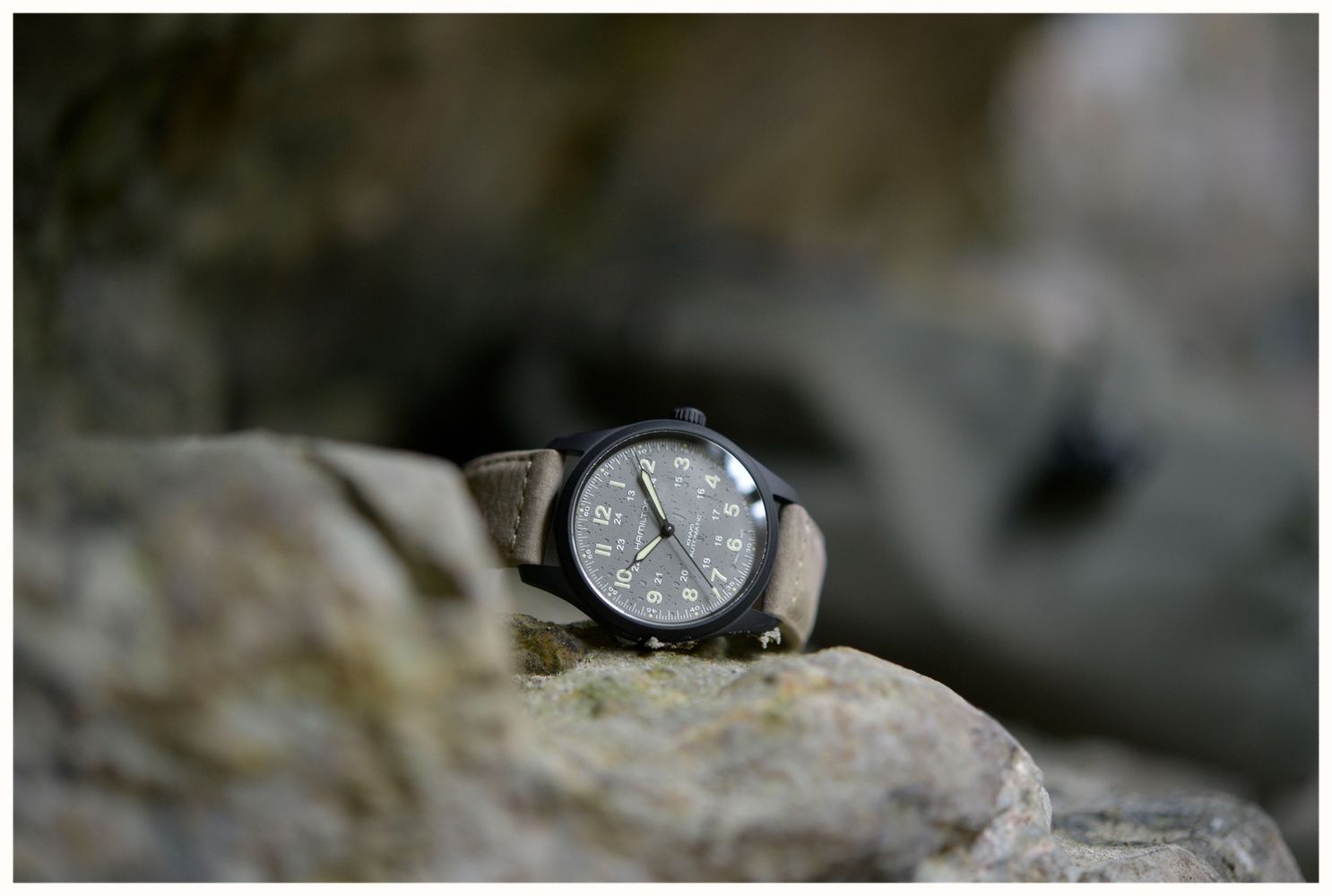 Hamilton Khaki Field Titanium Automatic (38mm) Grey Dial / Grey Leather ...