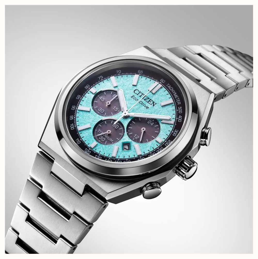Citizen Zenshin Super Titanium 'Zenshin Chrono' (42mm) Light Turquoise ...