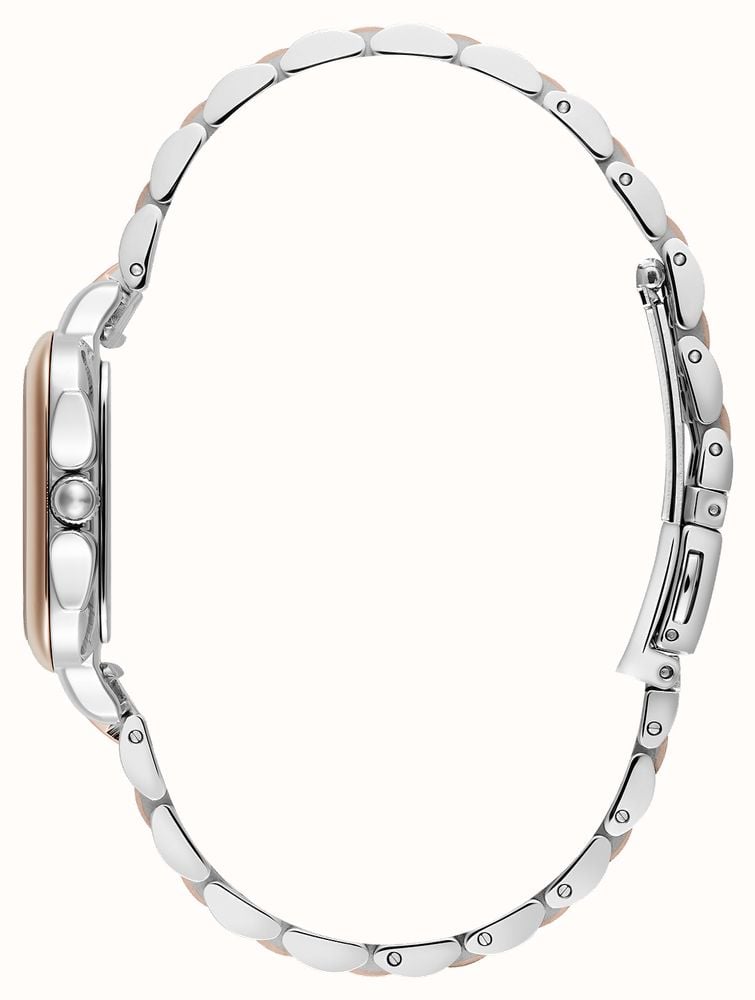 Olivia Burton Grosvenor (28mm) White Square Dial / Two-Tone Stainless ...