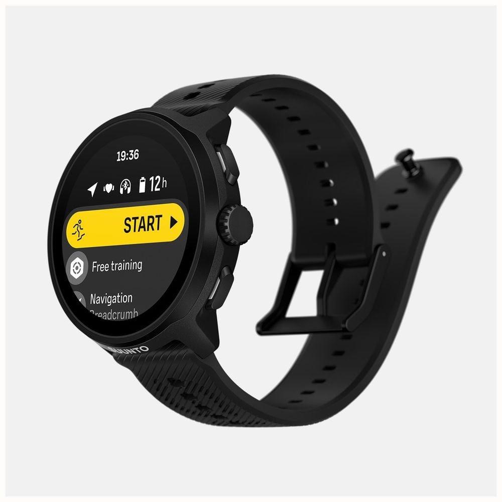 Suunto RUN Lightweight AMOLED Running Watch (46mm) All Black - Silicone ...