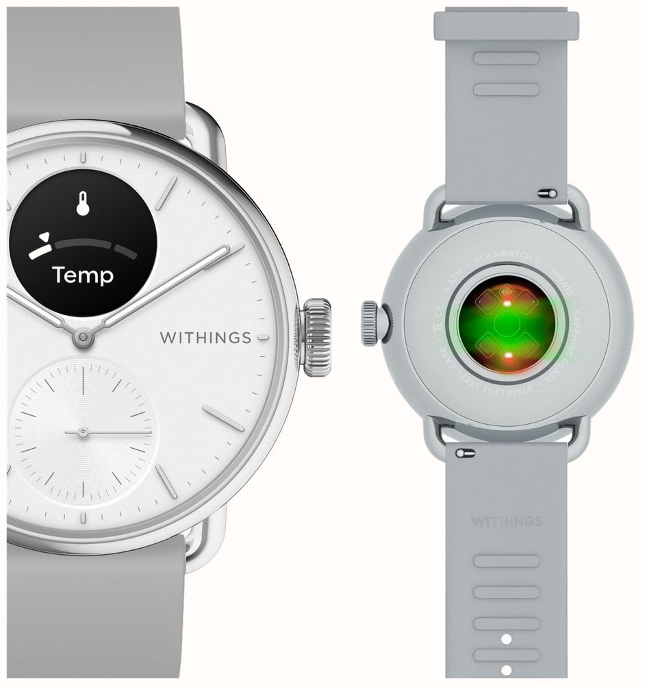 Withings ScanWatch 2 - Hybrid Smartwatch With ECG (38mm) White Hybrid ...