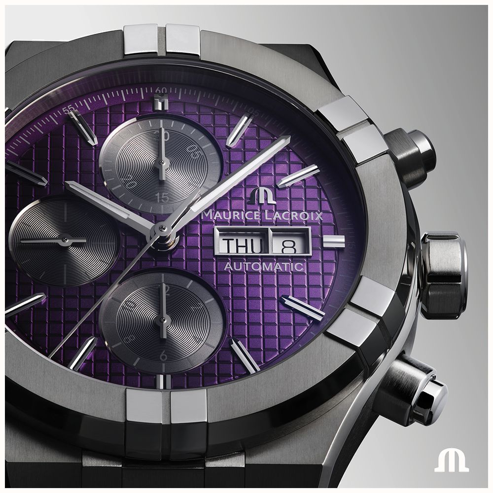 Maurice Lacroix Aikon Automatic Chronograph Titanium (44mm) Purple ...