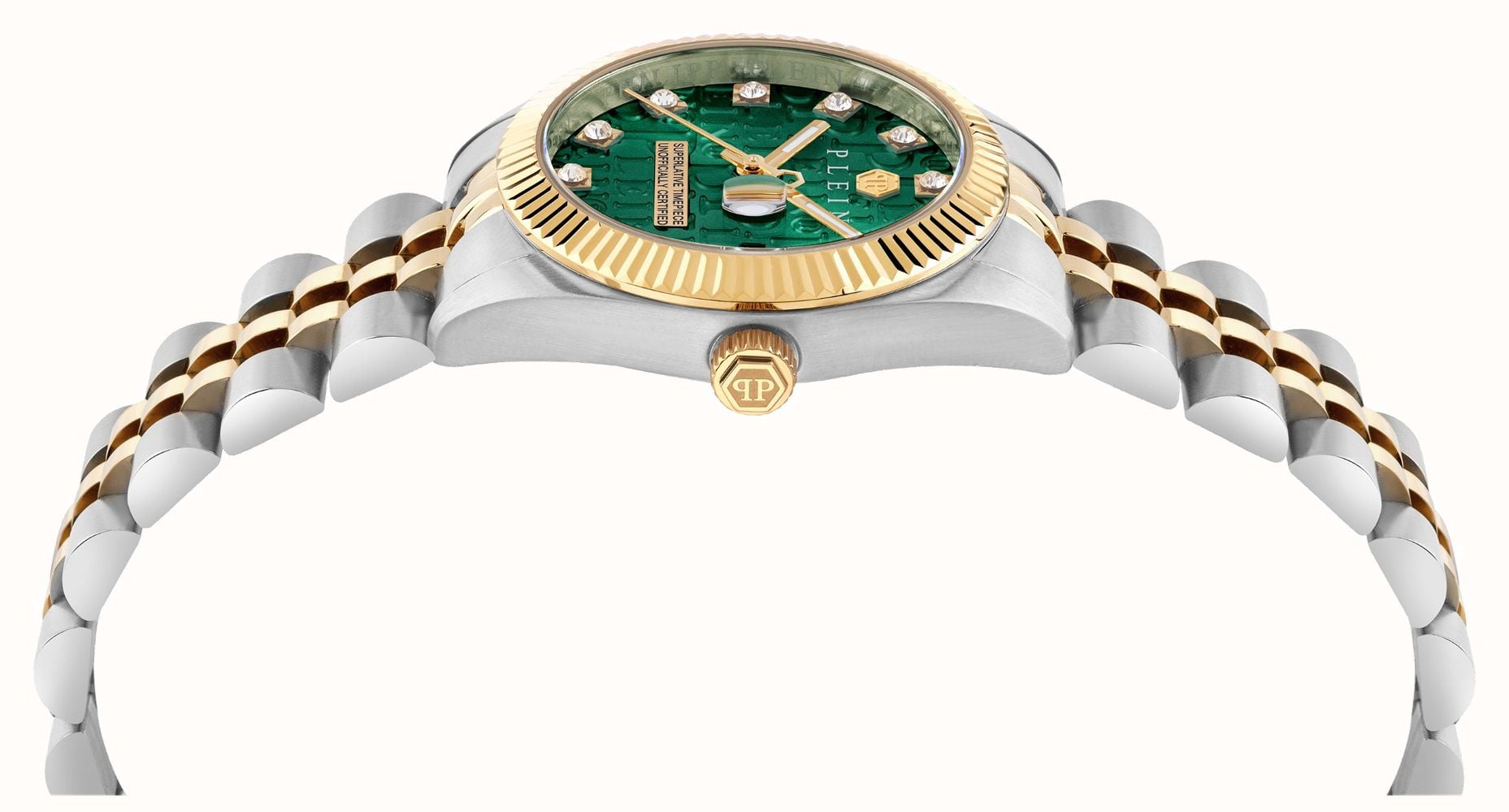 Philipp Plein ROCK COUTURE Date Superlative (28mm) Green Dial / Two ...