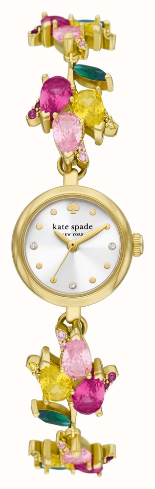 Kate Spade Monroe Tulip (22mm) Silver Dial / Crystal-Set Gold PVD ...