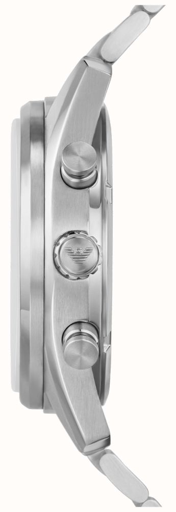 Emporio Armani Men's (42mm) Silver Chronograph Dial / Stainless Steel ...