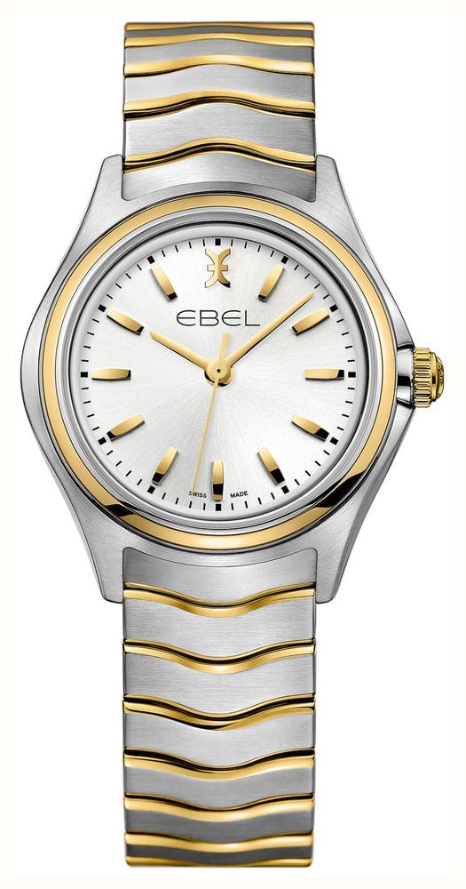 EBEL Wave 18K (30mm) Silver Galvanic Dial / Two-Tone Stainless Steel ...