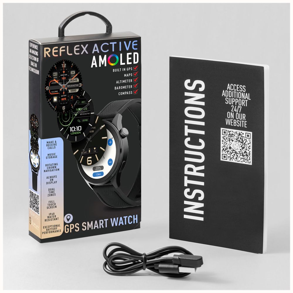 Reflex Active Series 45 Amoled GPS Sports Smart Calling Watch (46mm ...
