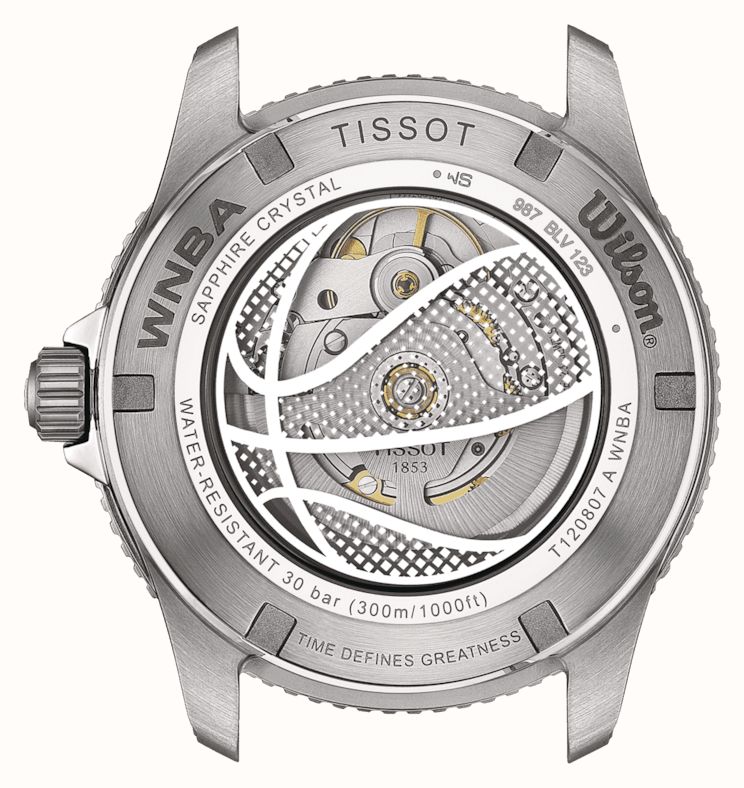 Tissot Seastar Wilson WNBA Special Edition Automatic (40mm) Black Dial ...