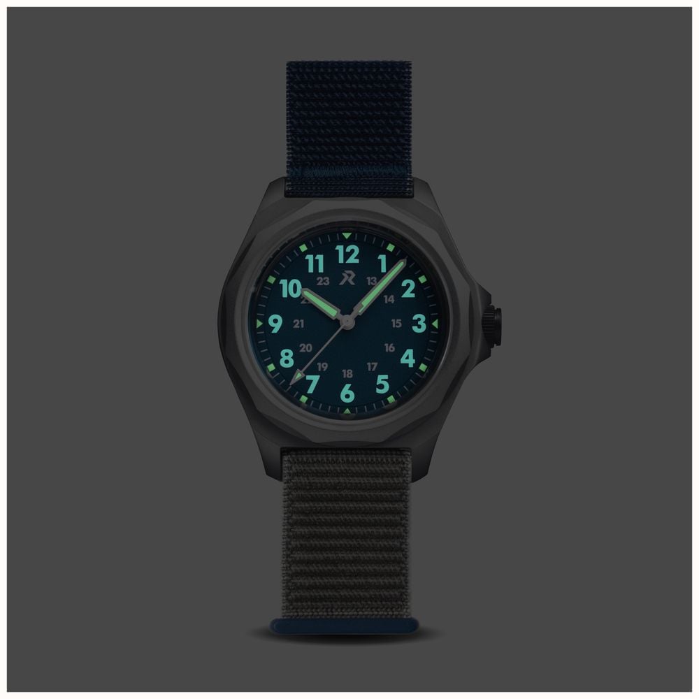 RZE Urbanist Solar (36mm) Metropolis Blue Dial / Blue & Grey GP Elastic ...