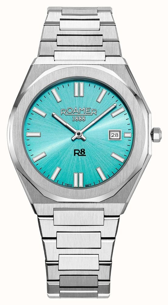 Roamer R8 Gents Quartz (41mm) Light Blue Dial / Stainless Steel ...