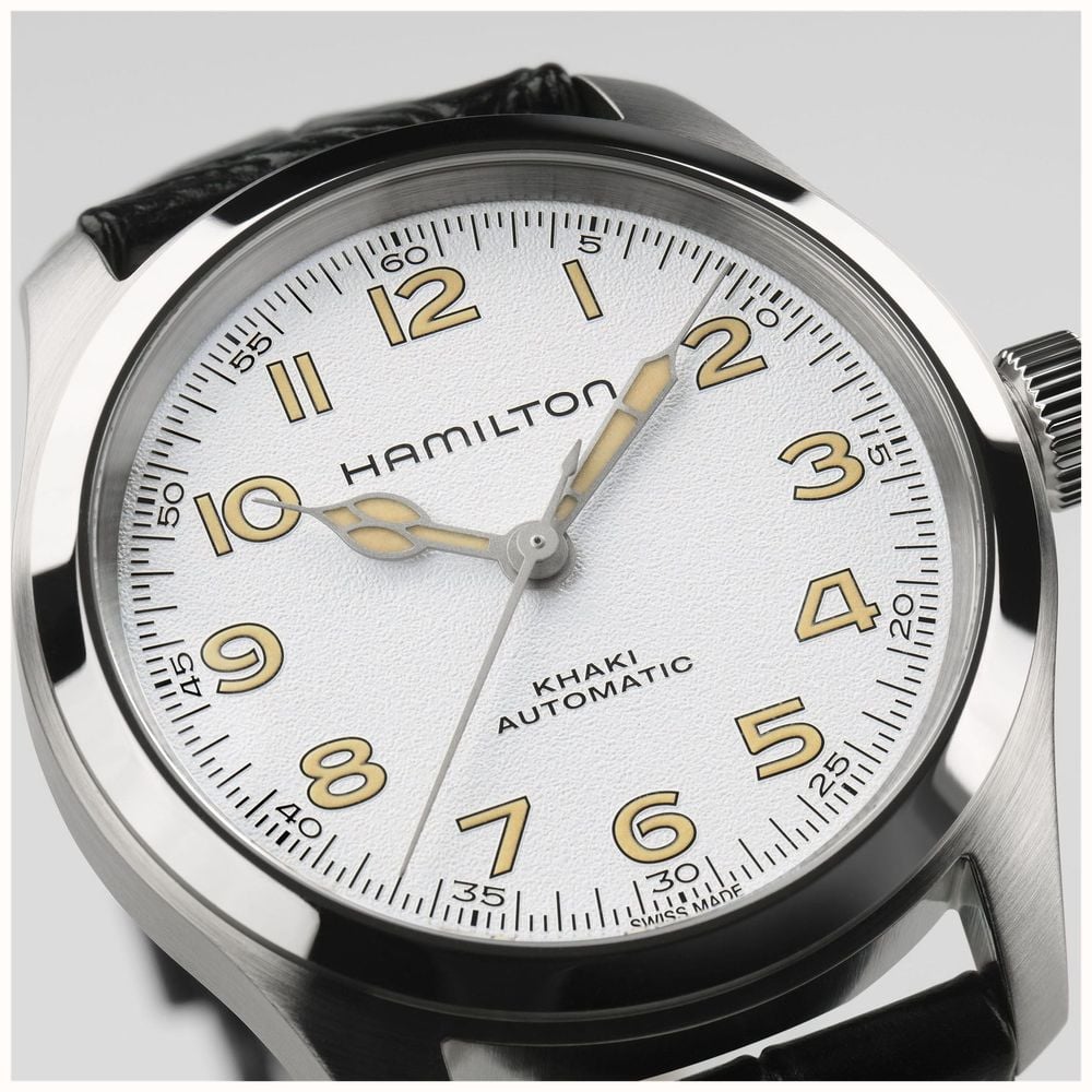 Hamilton Khaki Field Murph Automatic (38mm) White Dial / Black Leather ...