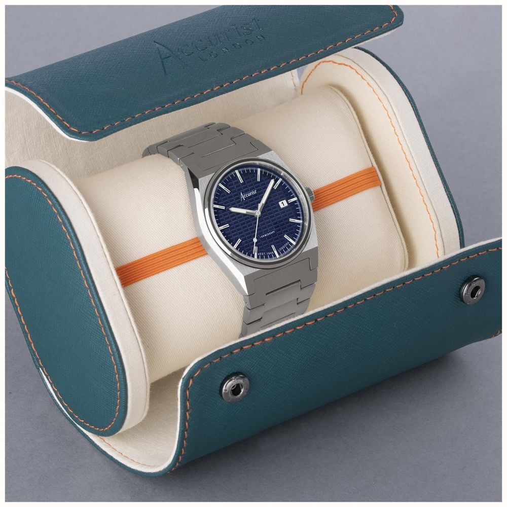 Accurist Men's Origin (41mm) Textured Blue Dial / Stainless Steel ...