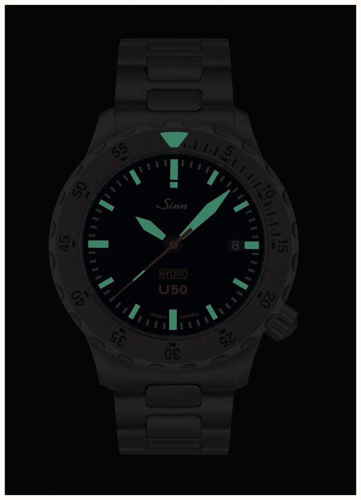 Sinn U50 HYDRO TEGIMENT 5000m (41mm) Black Dial / Stainless Steel H ...