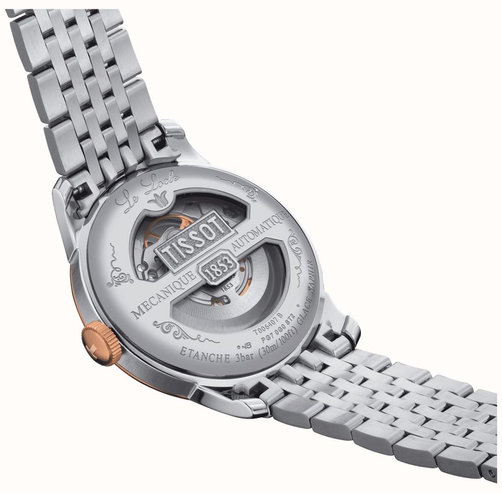 Tissot Men's Le Locle | Powermatic 80 | Silver Open Heart Dial | Two ...