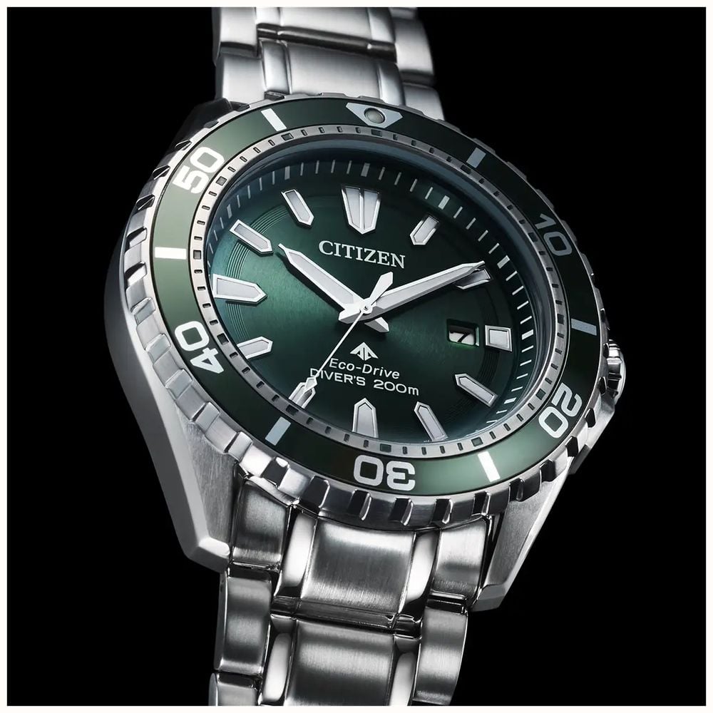 Citizen Men's Promaster Diver | Eco-Drive | Green Dial | Stainless ...