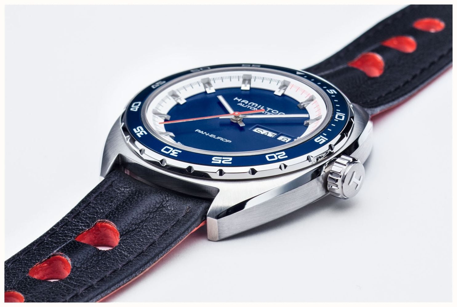 Hamilton American Classic Pan Europ Day-Date Automatic (42mm) Blue Dial ...