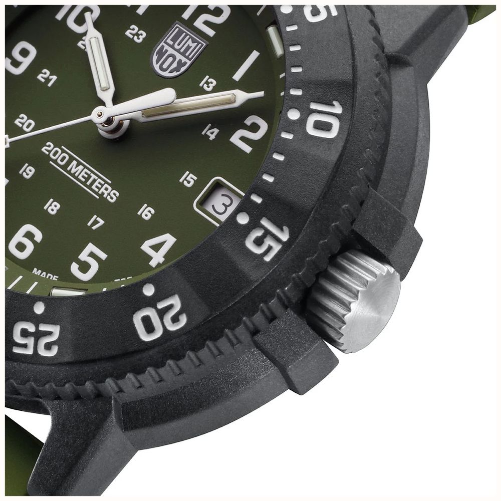 Luminox Original Navy SEAL (43mm) Green Dial / Green Rubber Strap XS ...