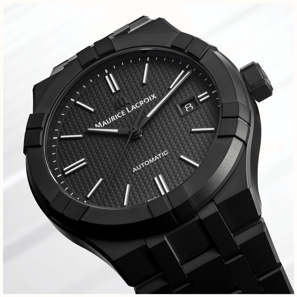 Maurice Lacroix Aikon Ceramic Automatic (42mm) Black Clous De Paris ...