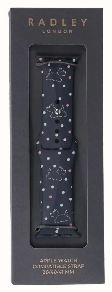 Radley Apple Watch Strap (38/40/41mm) Blue Silicone RYS-A01P - First ...
