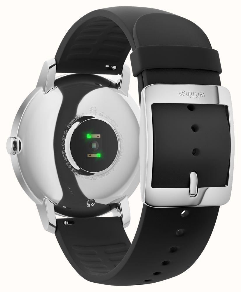 Withings Steel HR 36mm Black Silicone Strap HWA03B-36BLACK-ALL-INTER ...