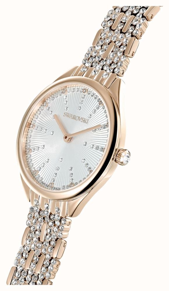 Swarovski Women's Attract (30mm) Silver Dial / Crystal-Set Rose Gold ...