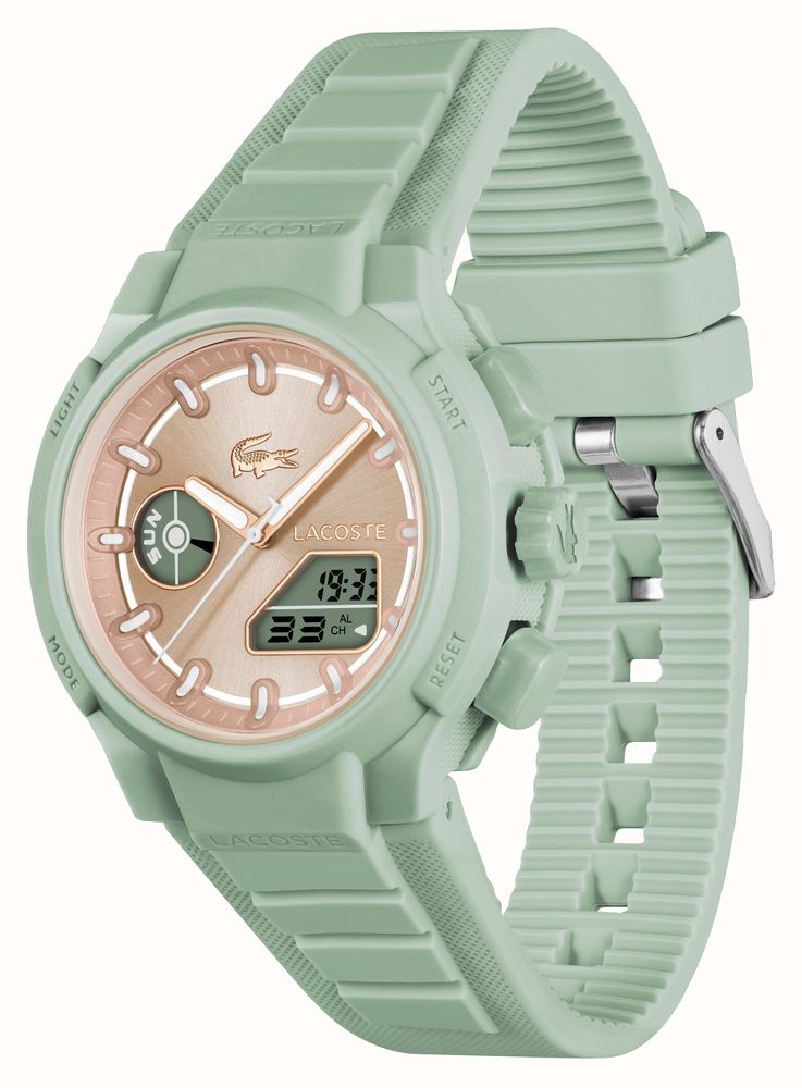 Lacoste LC33 Dual-Display Multifunction (40mm) Rose-Gold Sunray Dial ...